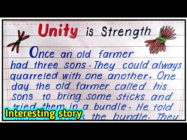 Unity Is Strength Story With Pictures