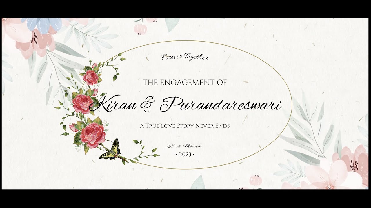 Engagement Teaser l Kiran x Purandareswari I Cinematic Teaser 2023 I ...