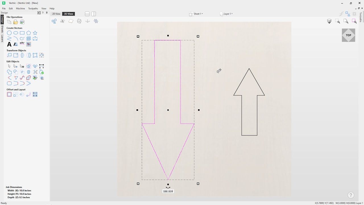 How To Transform Vectors In Vectric Software Editing Objects V12