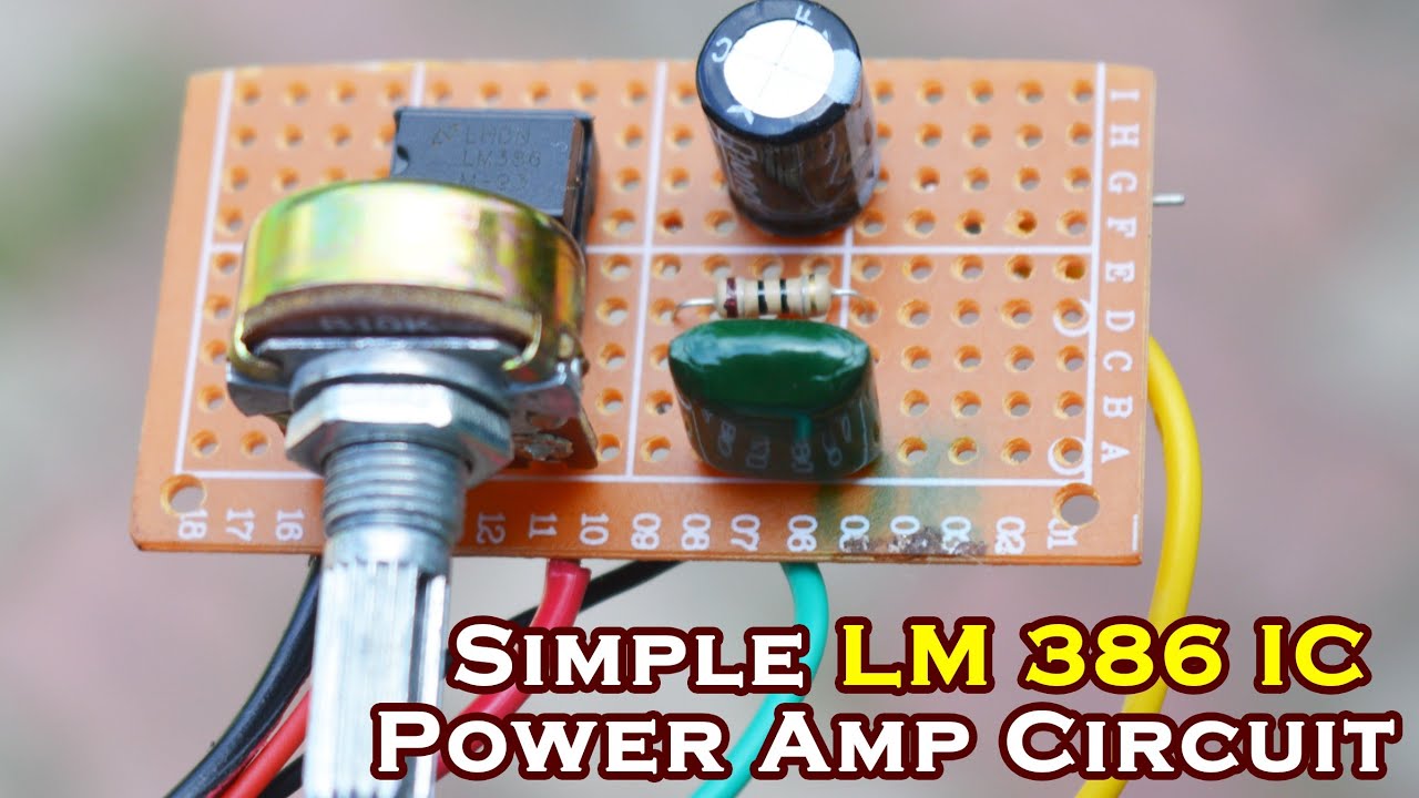 How to Make a Simple Power Amp 😱😱 Using LM 386 ic #diycircuit # ...