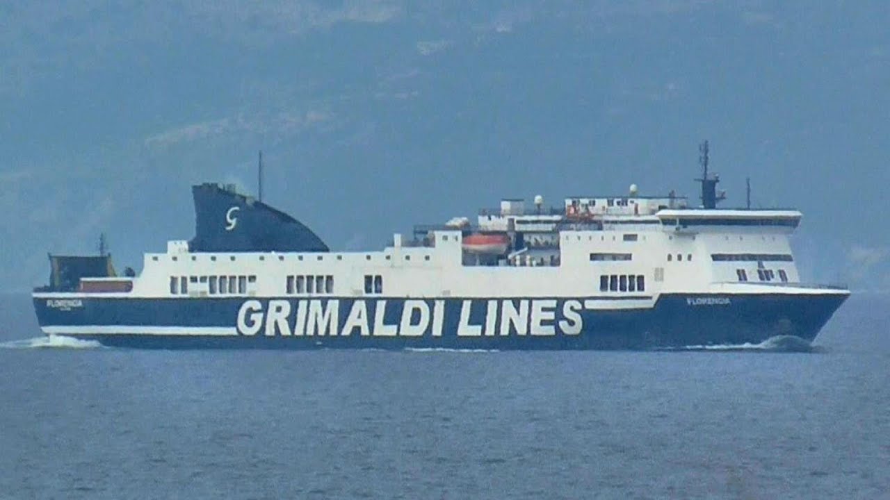 Grimaldi Lines - Florencia passing Kassiopi - Corfu, Greece - YouTube