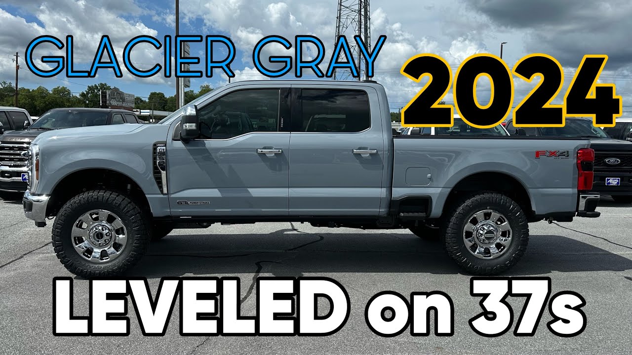 2024 Ford F250 BUBBA Covert 2.5” Leveled on 37s-GLACIER GRAY - YouTube