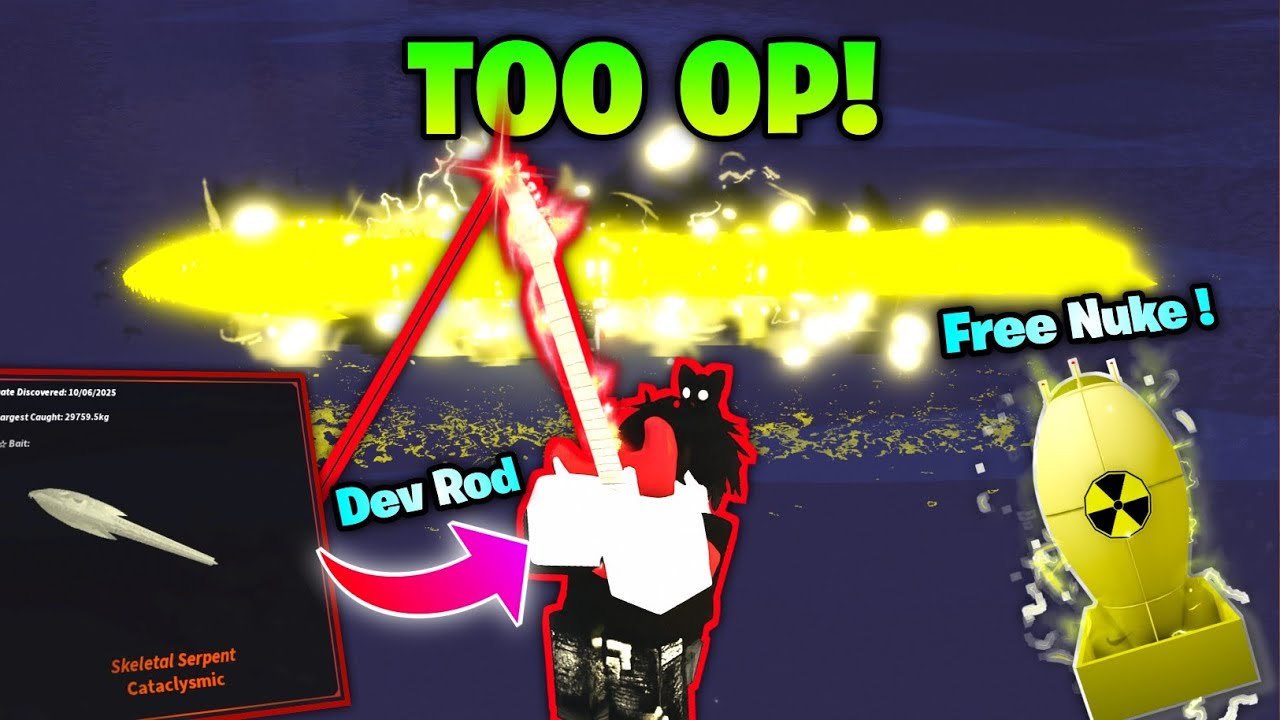 I Finally Caught the Skeletal Serpent in My Atomic Nuke Server! (Fisch ...