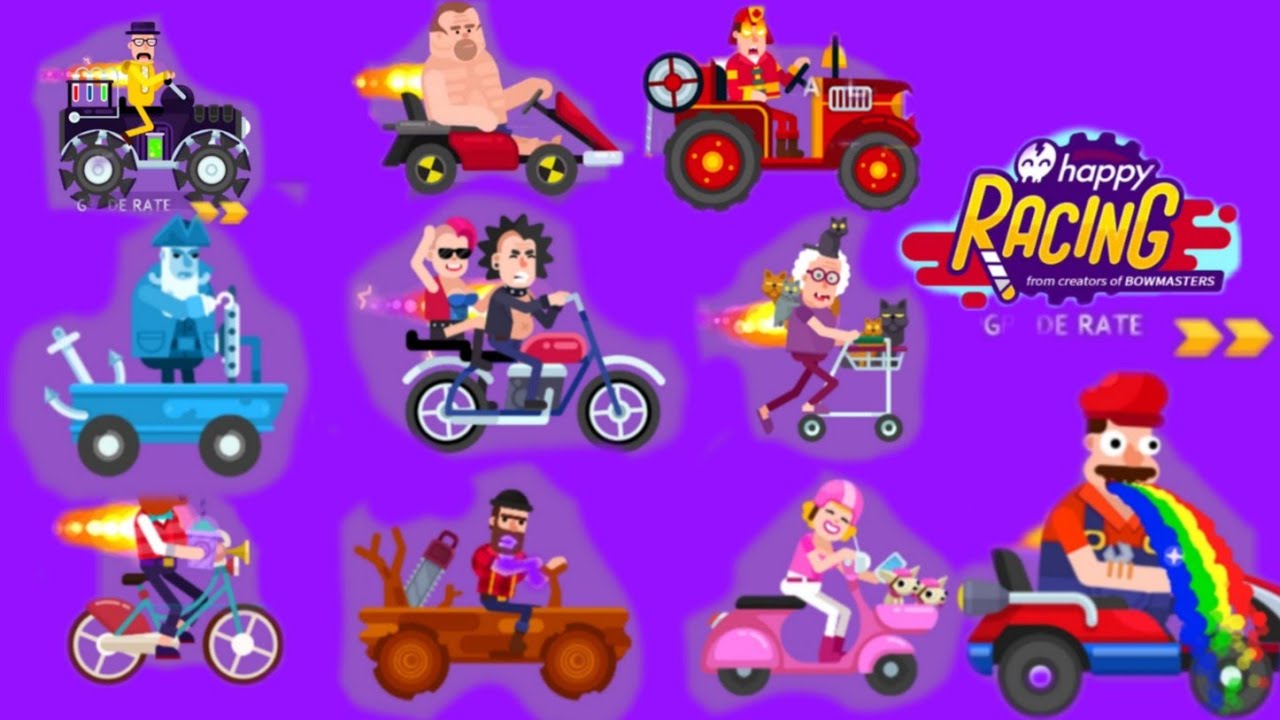 Happy Racing - All Characters Upgarding to Max || Playgendary Gameplay ...