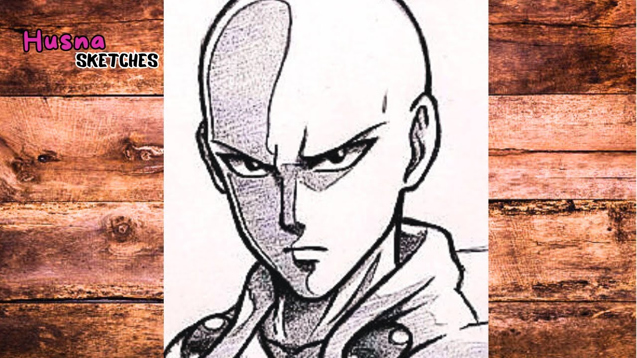 How To Draw Saitama ||Easy drawing idea for beginneres||Easy drawings ...