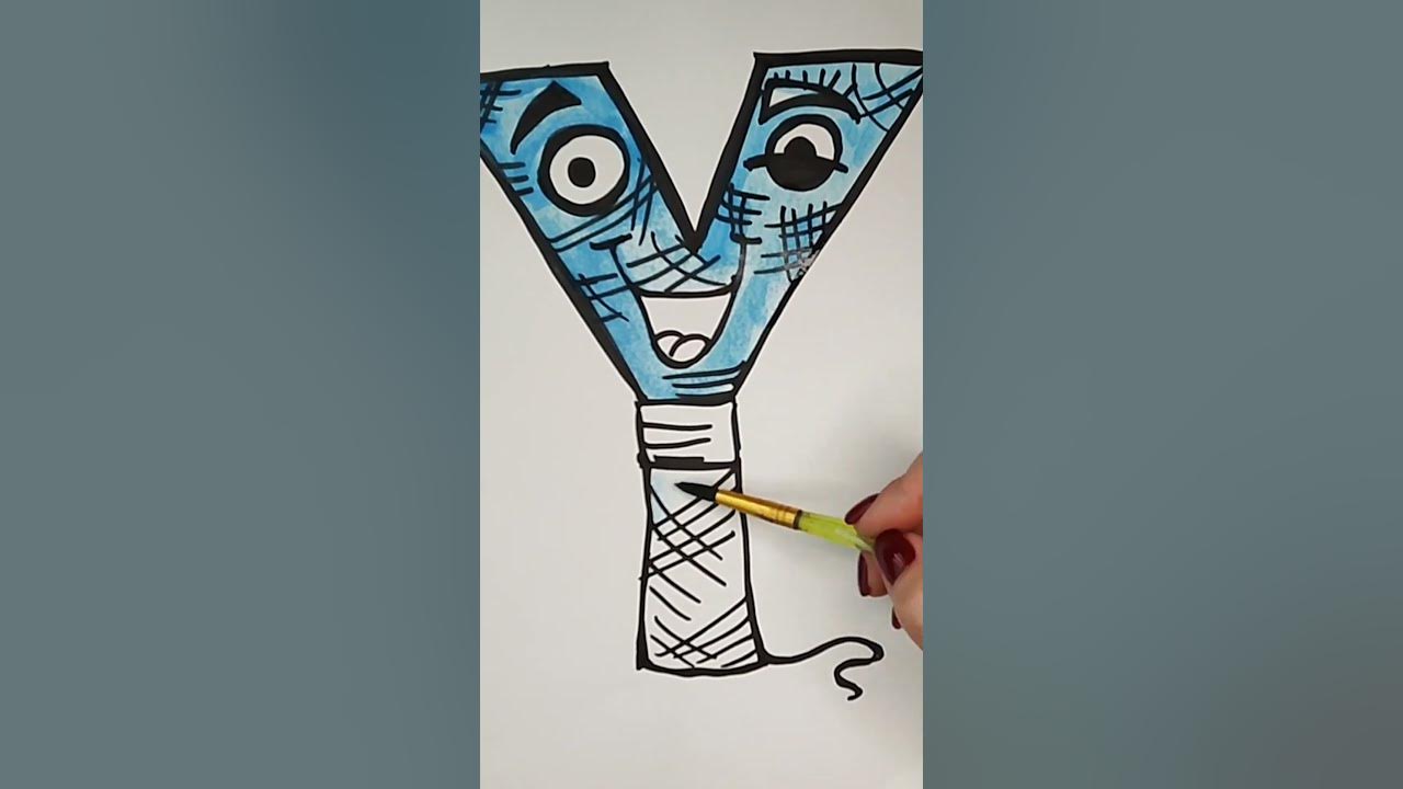 How to draw the letter "Y" just like a Yarn | Tutorial | Step By Step ...