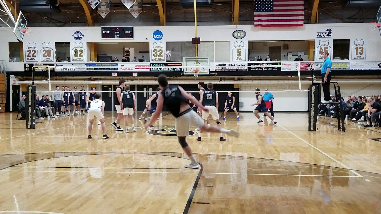 Geneva College Volleyball vs Messiah G4/4 - YouTube