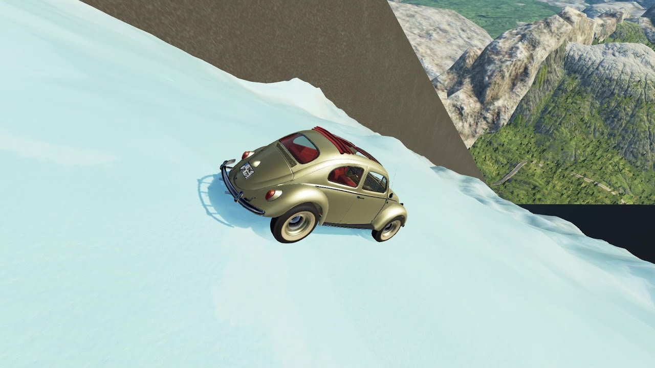 Classic VW Beetle vs Ice Terrain | BeamNG.drive - YouTube