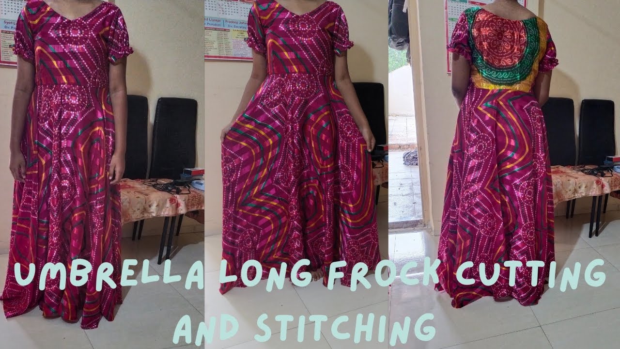Umbrella long frock cutting and stitching l long frock cutting and ...