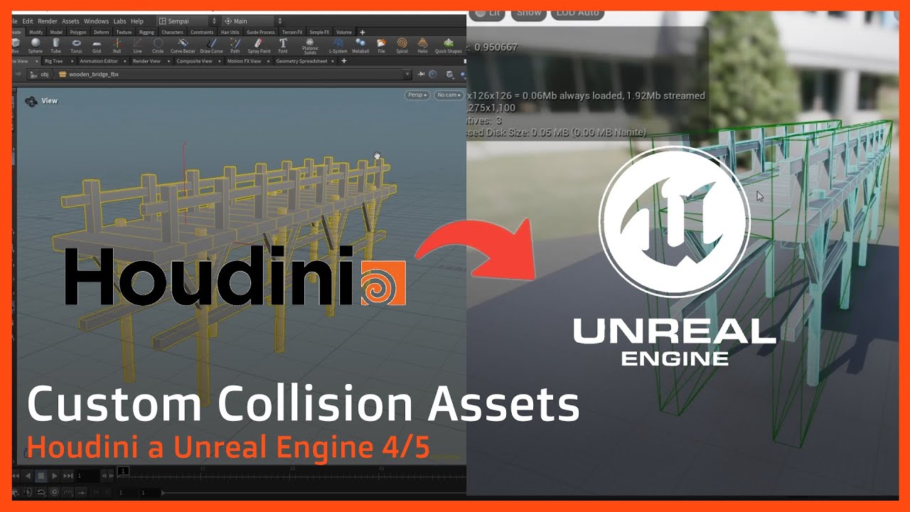 Houdini a Unreal Engine 5 - Custom Collision Assets - YouTube