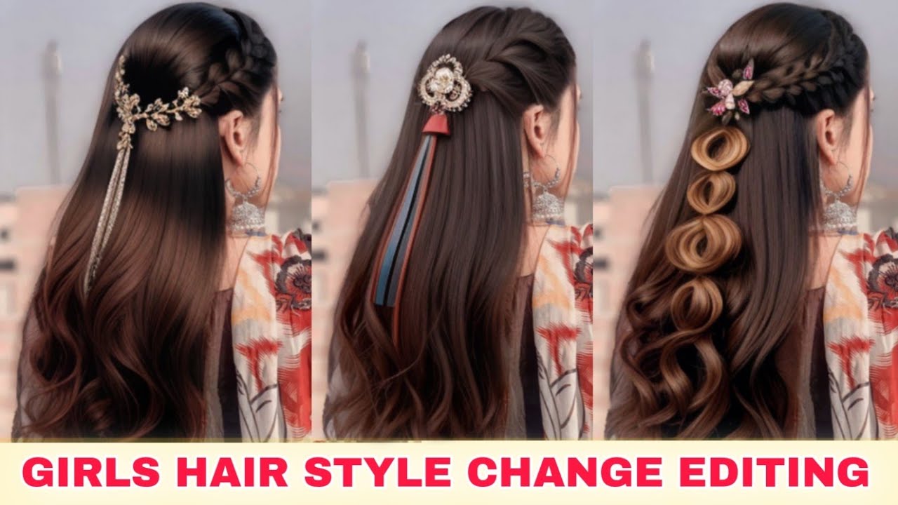Girls Hair Style Change Photo Editing || Picsart Best Al Replace Tools ...