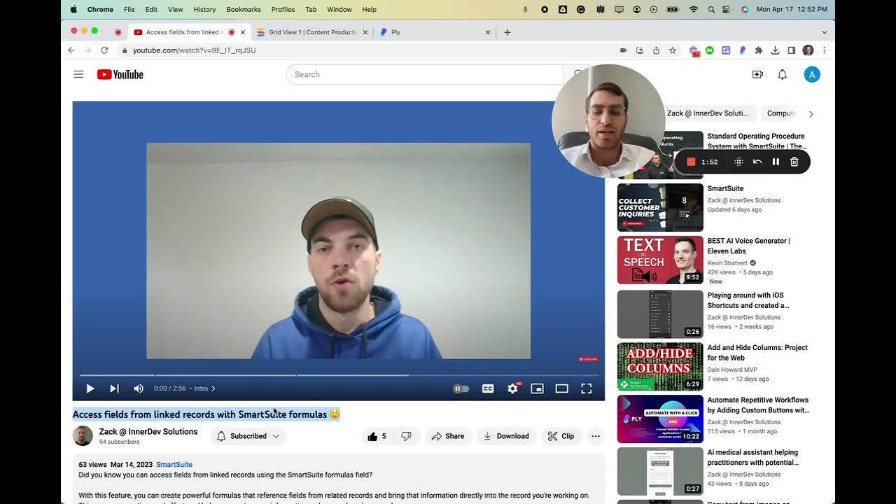 Easily Track YouTube Videos Using Ply and SmartSuite - YouTube