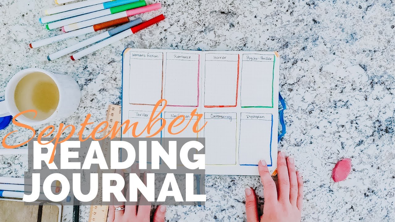 September Reading Journal Setup + August Flip Through 2019 - YouTube