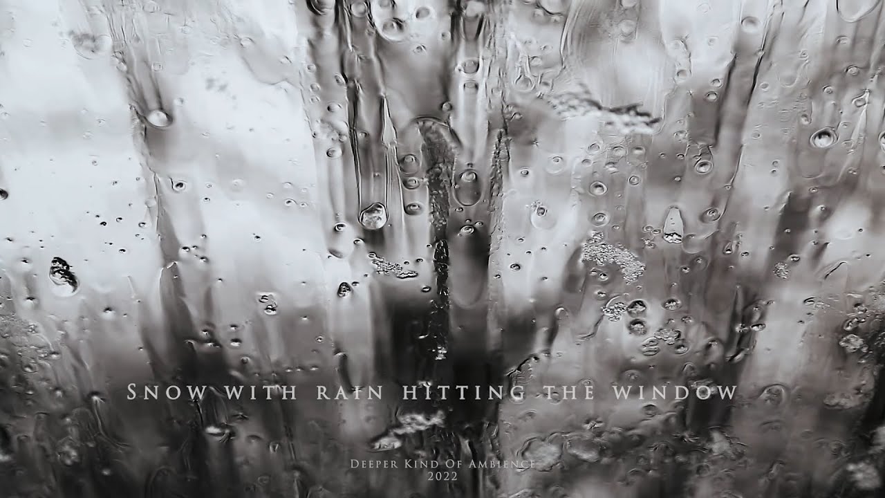 Snow and rain hitting the window. A calming abstract. - YouTube