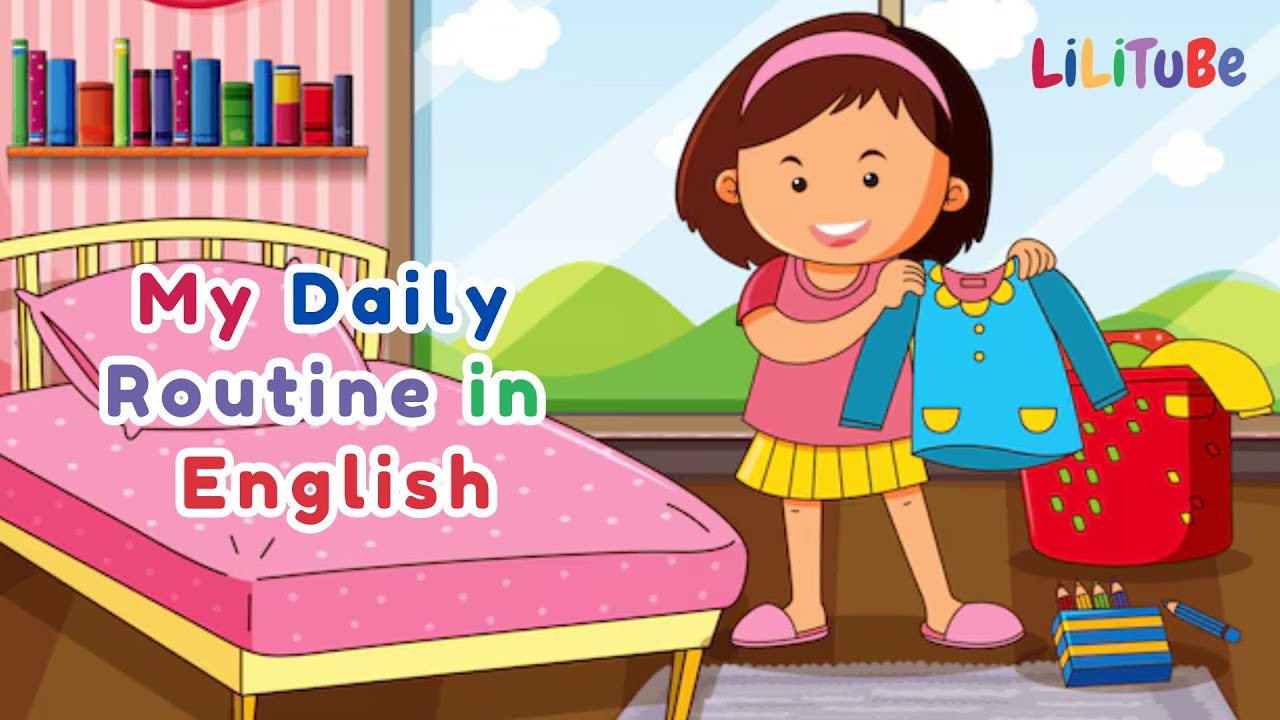 My daily routine in English | My Day Basic English Conversation for ...