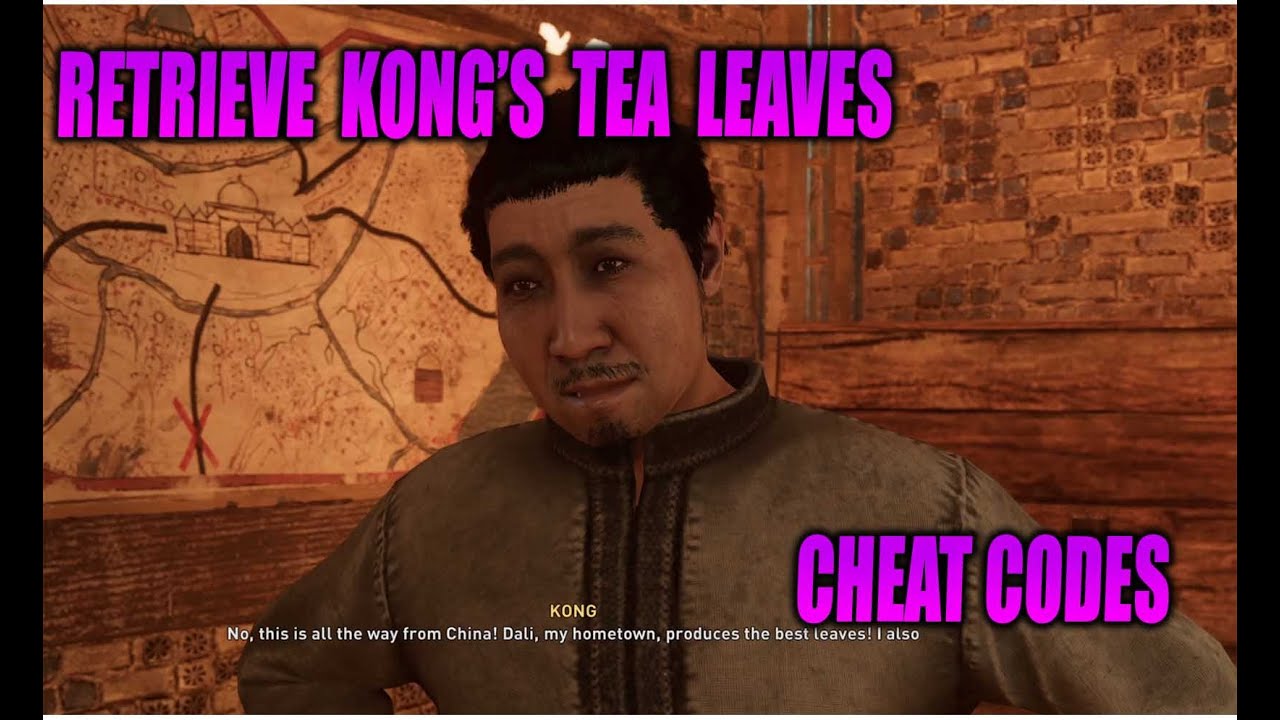 retrieve kong's tea leaves- assassin creed mirage(with cheat codes) - YouTube