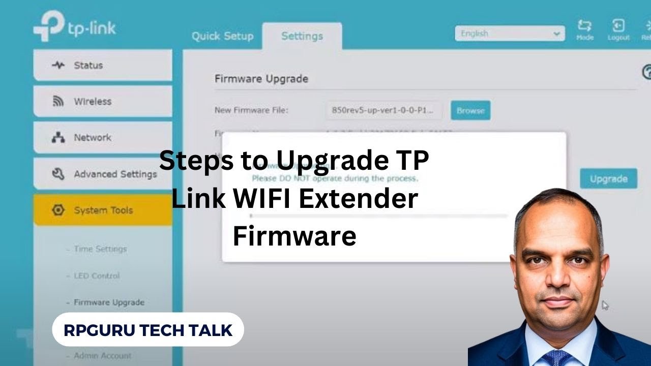 Steps to Upgrade TP Link WIFI Extender Firmware - YouTube