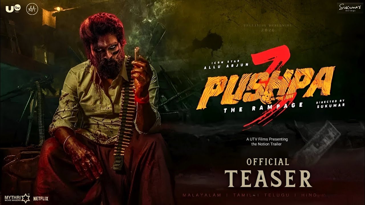 Pushpa 3: The Rampage - Hindi Trailer | Allu Arjun, Rashmika M, Fahadh ...