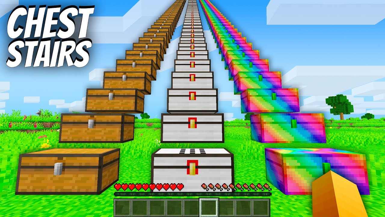 I found a CHEST LONGEST STAIRS in Minecraft ! Where does THE TALLEST ...