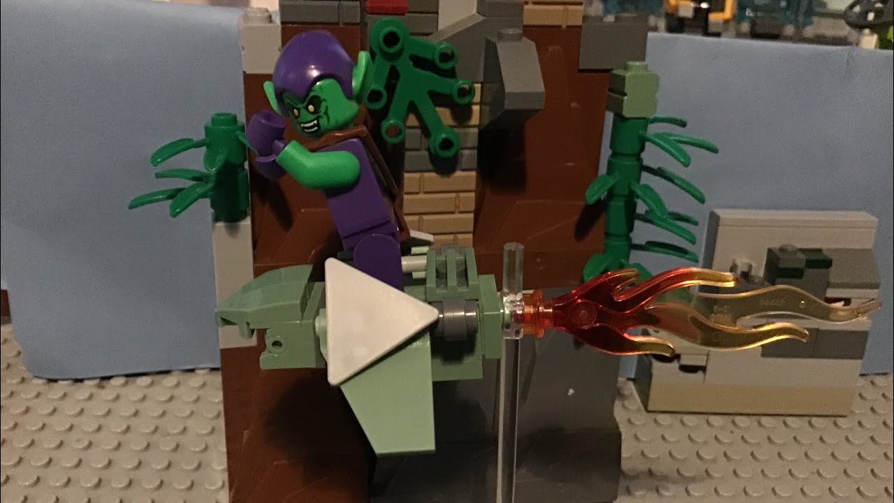 Green goblin flying stop motion - YouTube