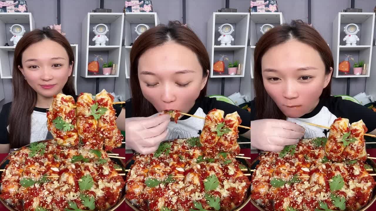ASMR MUKBANG Spicy chicken Tteokbokki, Seasoned Chicken, Cheese Kimchi ...