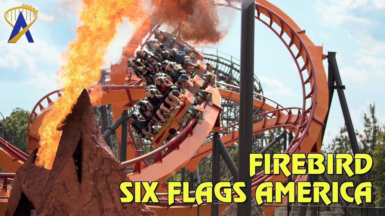 Firebird Roller Coaster at Six Flags America in Maryland - YouTube