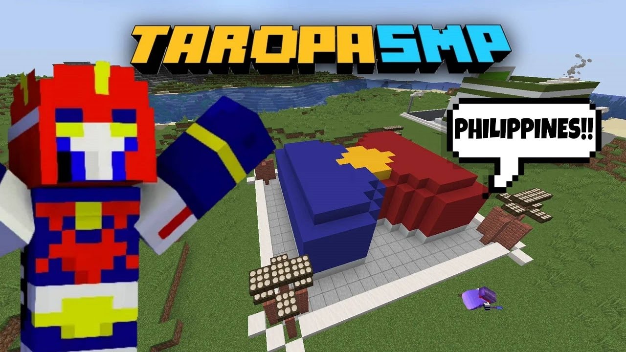 Taropa SMP #21 - Nag Build ako ng Mala-PHI Flag na Creeper Farm sa ...