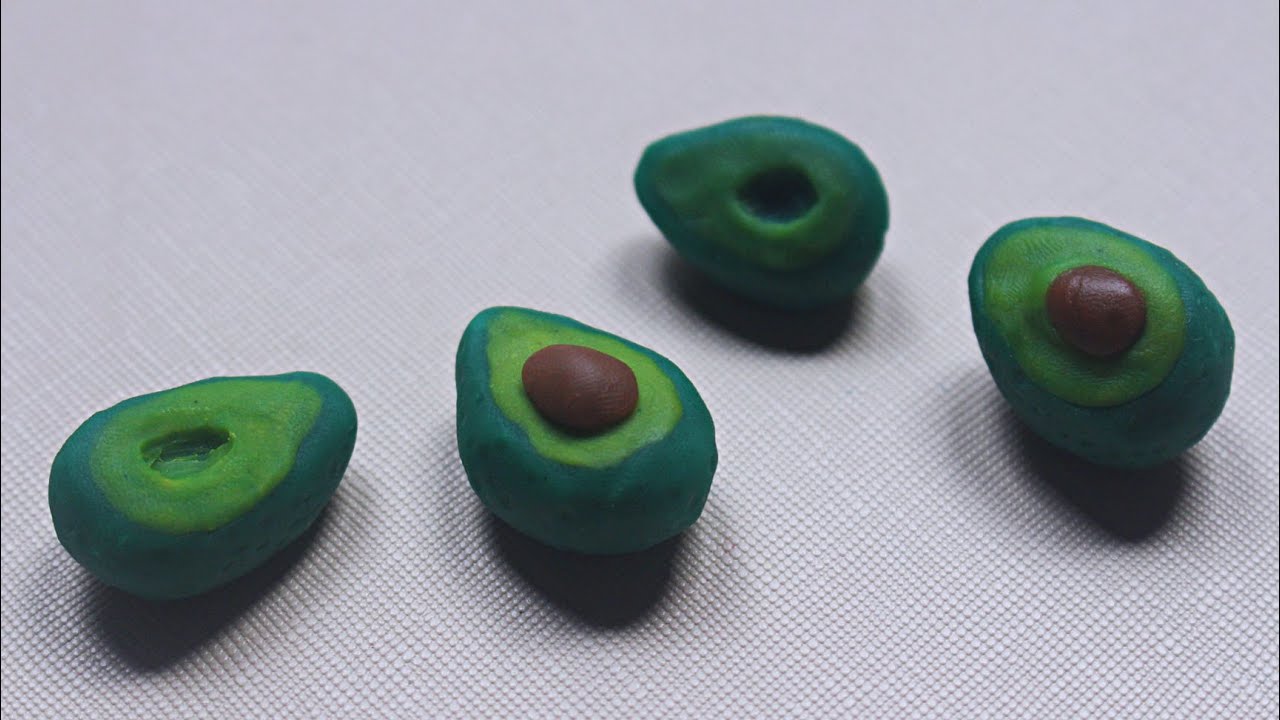 Polymer CLAY TUTORIAL How To Make AVOCADO | Clay DIY - YouTube