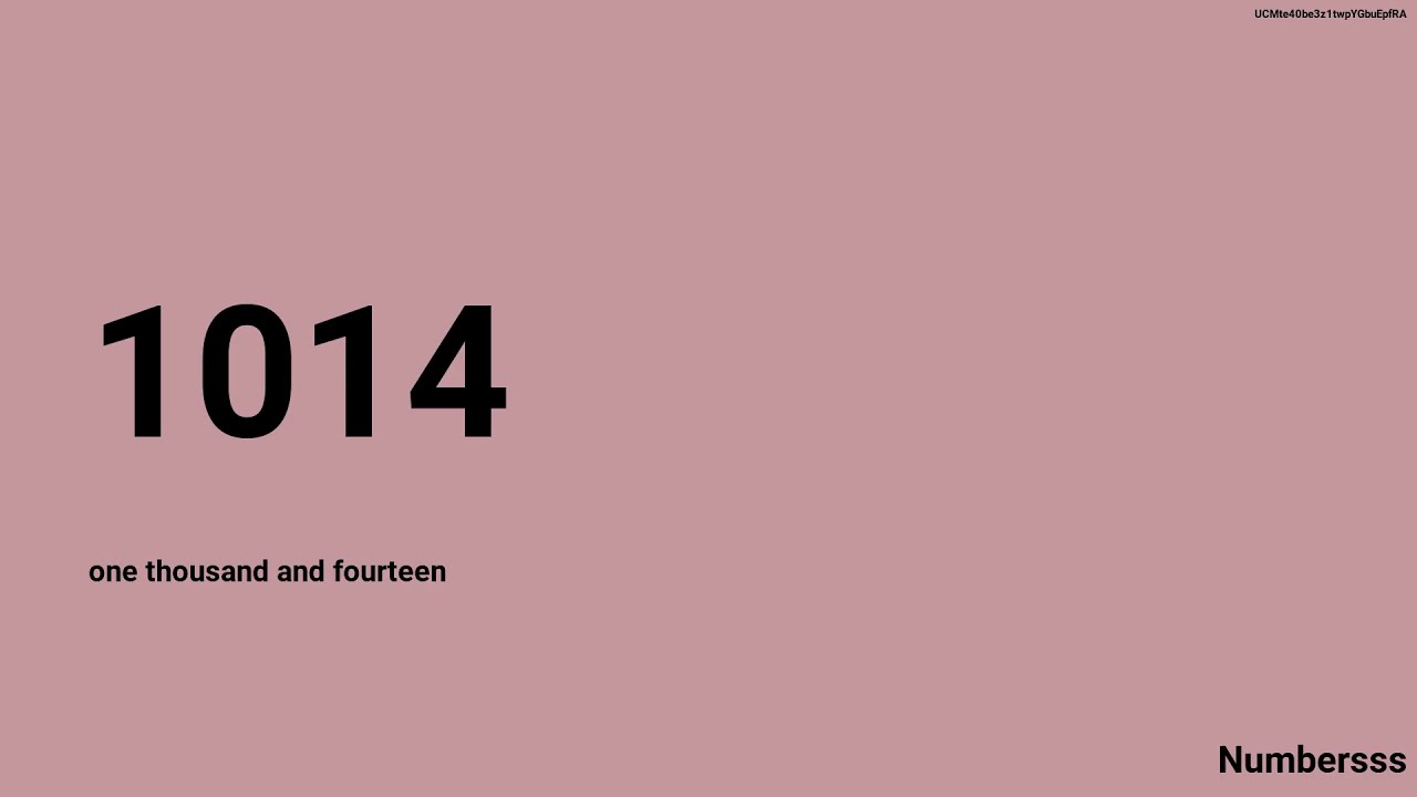 All numbers from 1 to 1047 - YouTube