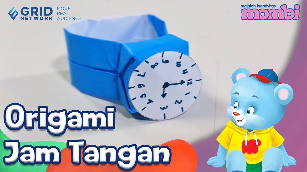 Membuat Kreasi Origami Jam Tangan - YouTube