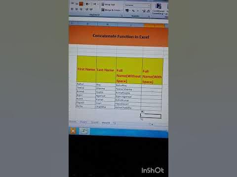Concatenate function in Excel #excel #exceltips #exceltutorial #exceltricks #computer #msexcel ...