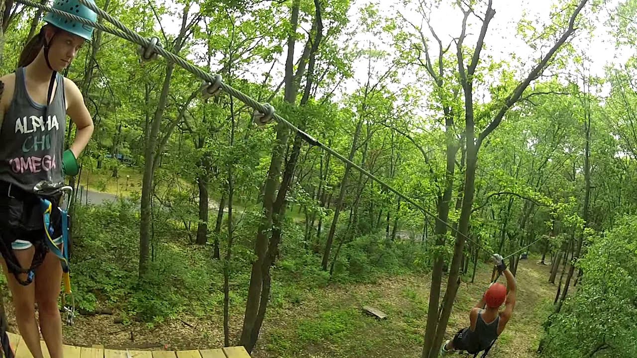 Zip Line Canopy Tour YMCA Camp Pepin - YouTube