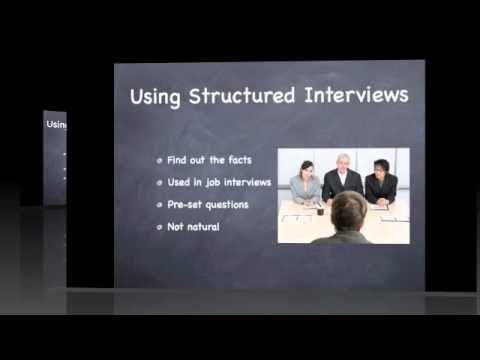 The Differences Between Structured & Unstructured Interviews...Cycle 2 ...