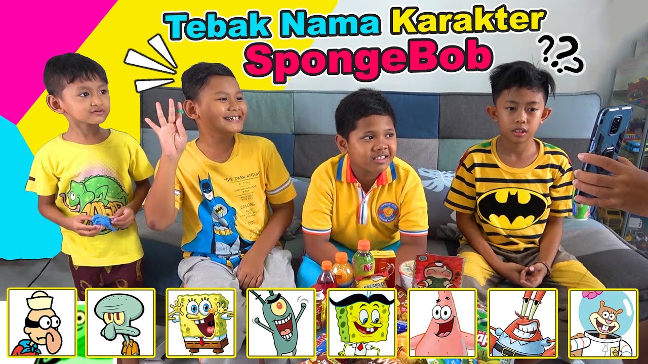 Tebak Nama Karakter Spongebob | Challenge Berhadiah | Praya Brother ...