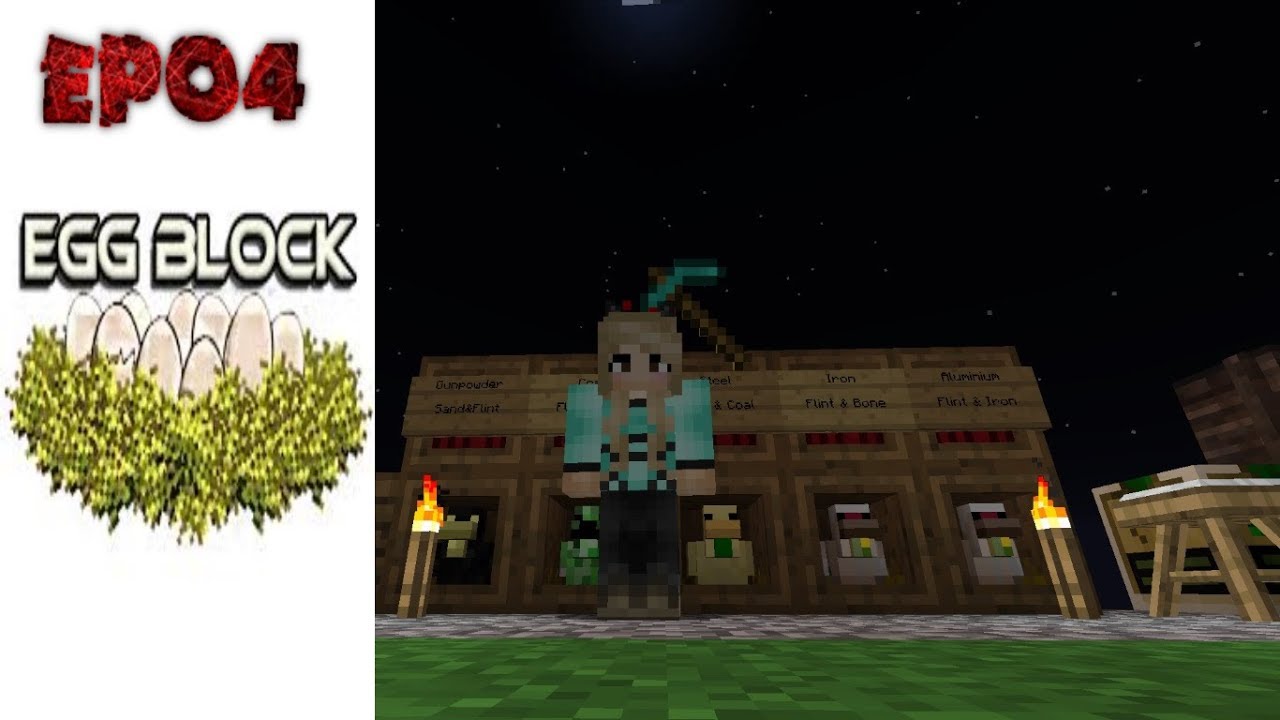 Egg Block | Minecraft SkyBlock | 4 | Breeding Chickens - YouTube