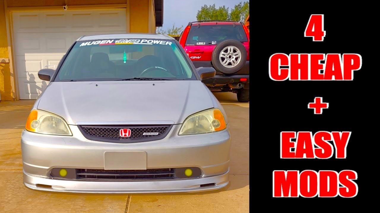 4 CHEAP + EASY MODS for the 7TH GEN CIVIC (2001-2005 Honda Civic) - YouTube