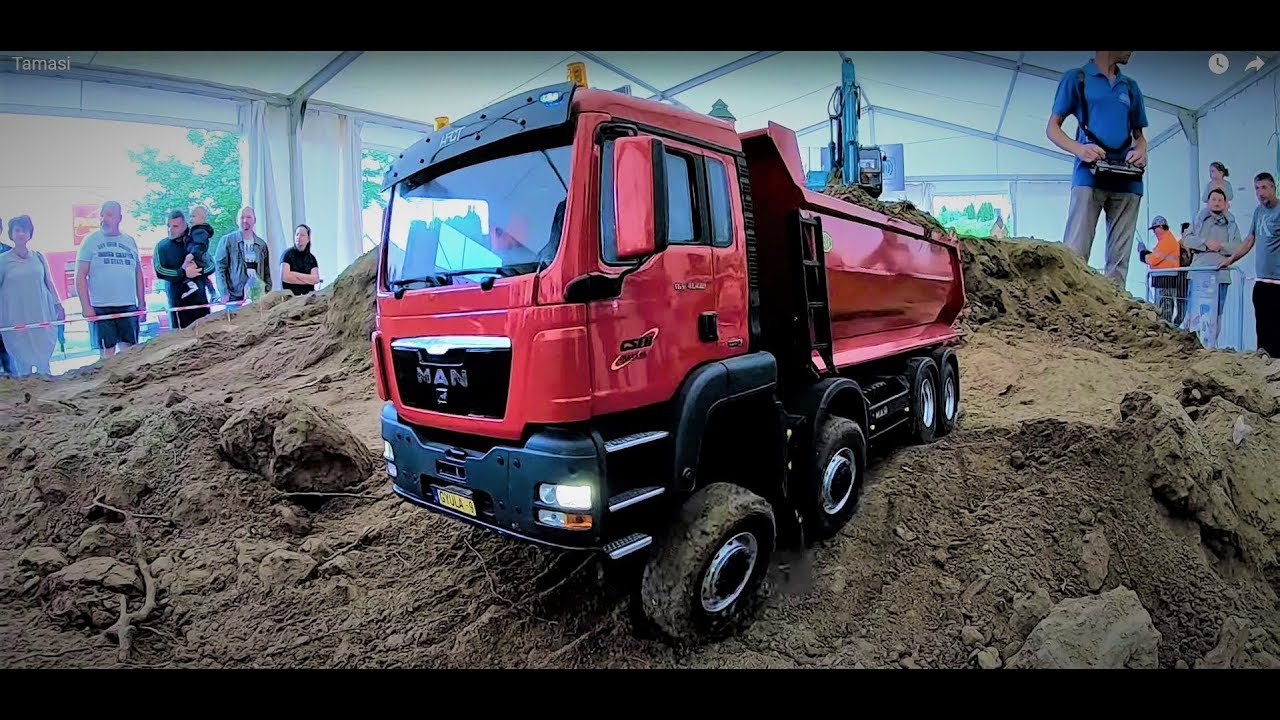 MAN TGS 8x8 Rc Truck and other rc trucks, rc excavators - YouTube