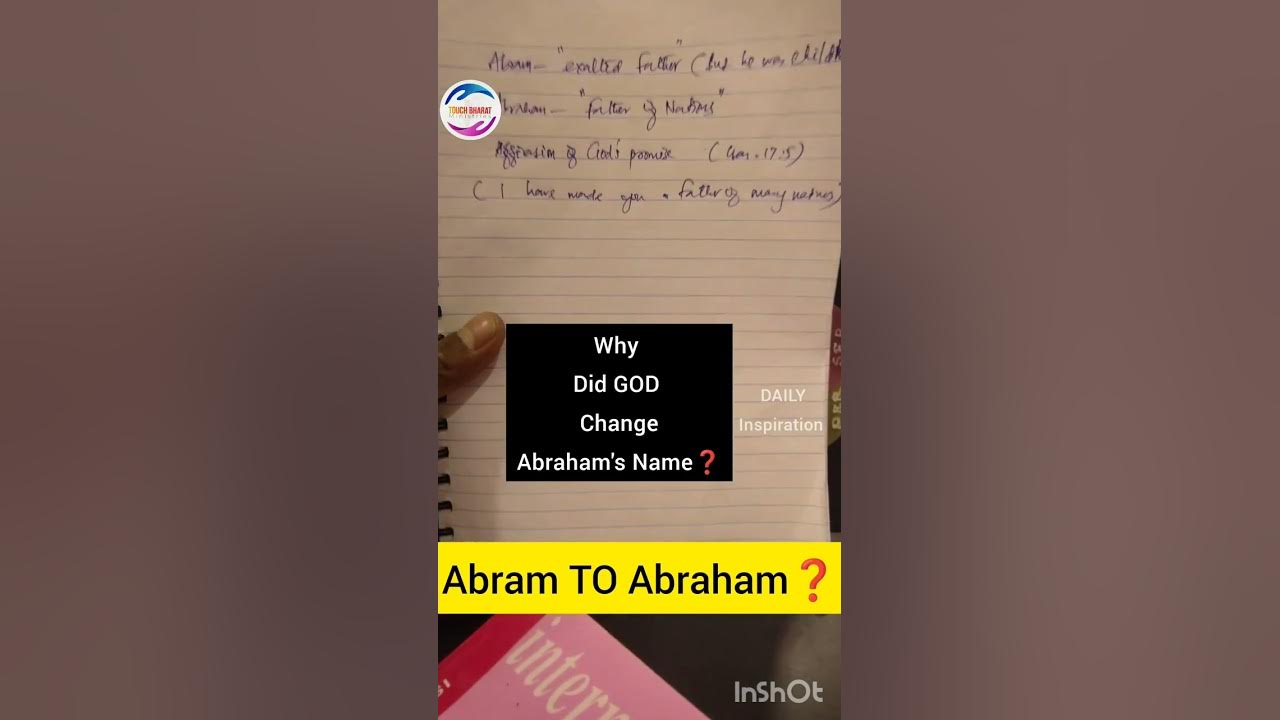 Why Did God Change Abraham's Name? | A Short Answer - YouTube