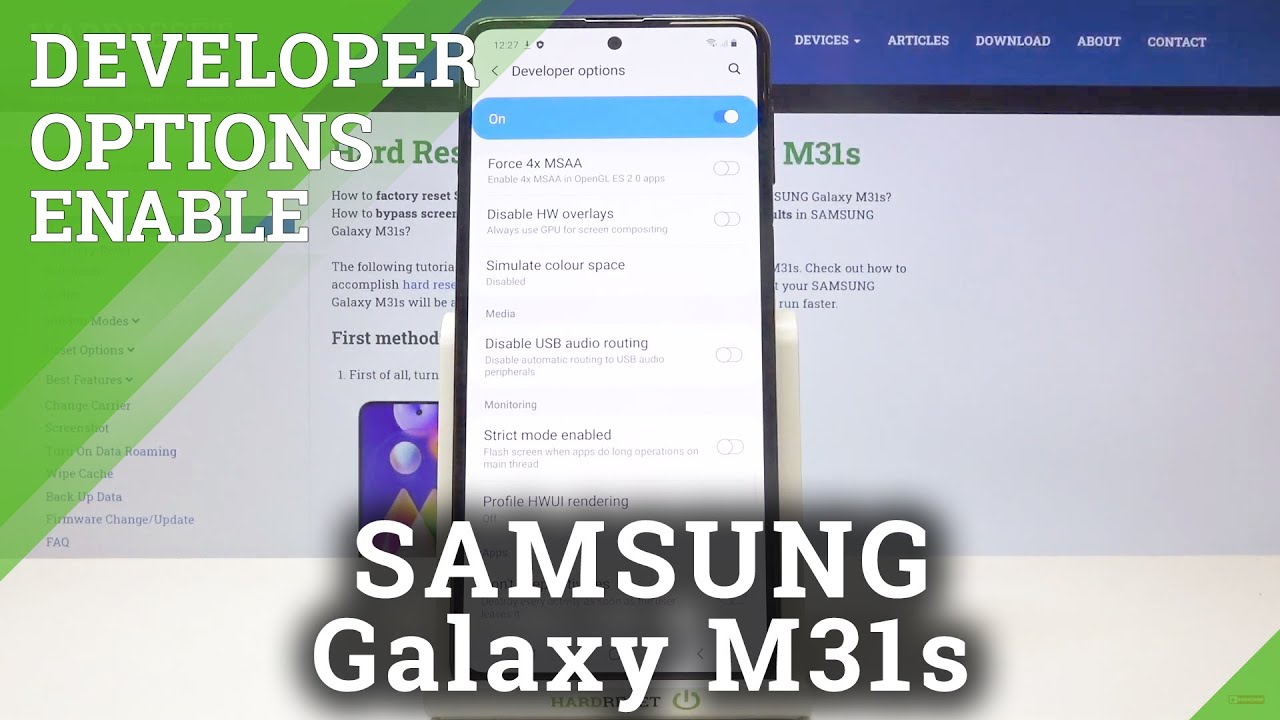 How to Open Developer Options on SAMSUNG Galaxy M31s – Developer Mode ...