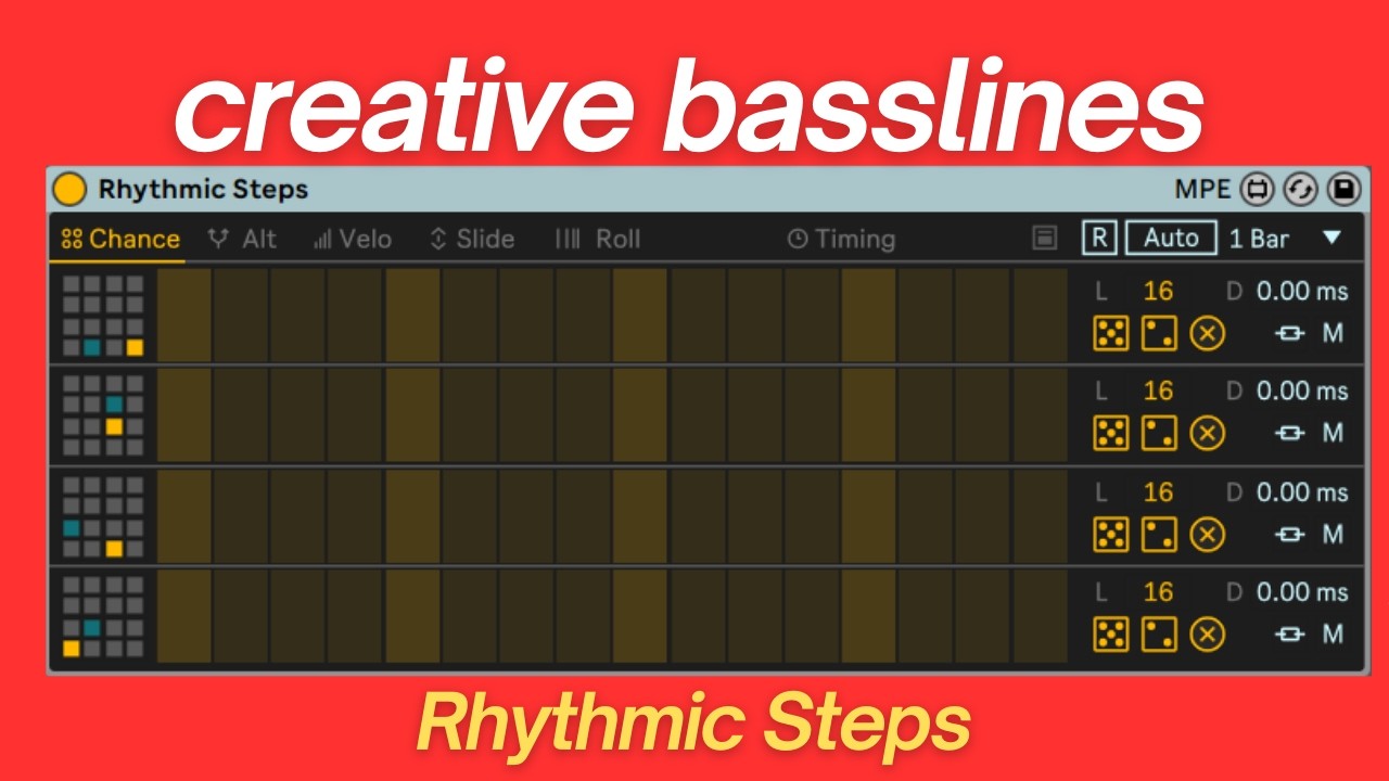 Creative Basslines with Rhythmic Steps - YouTube