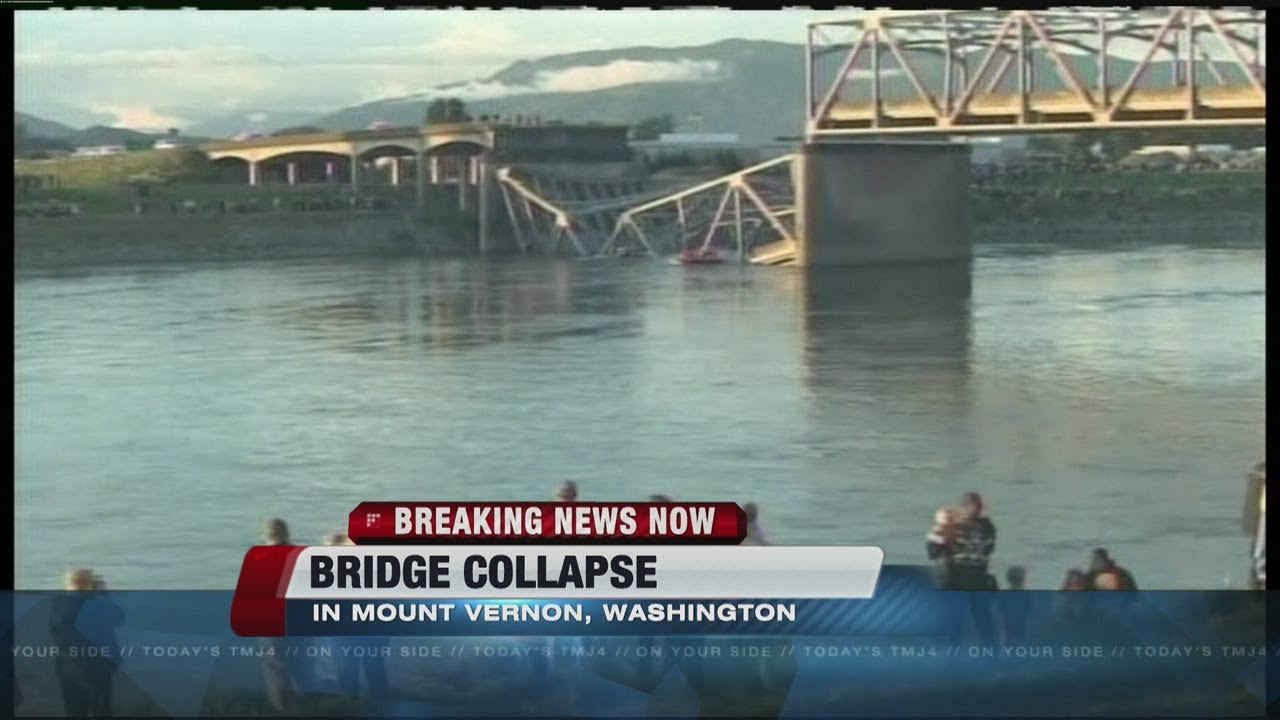 Bridge collapse in Western Washington - YouTube