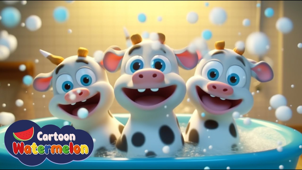 Vacas bebés saltando en la olla de la ducha - Canciones para niños ...