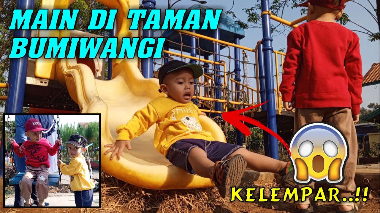 VLOG ANAK MAIN DI TAMAN. MAIN AYUNAN, PEROSOTAN, JALAN DI TALI, MAMANYA ...