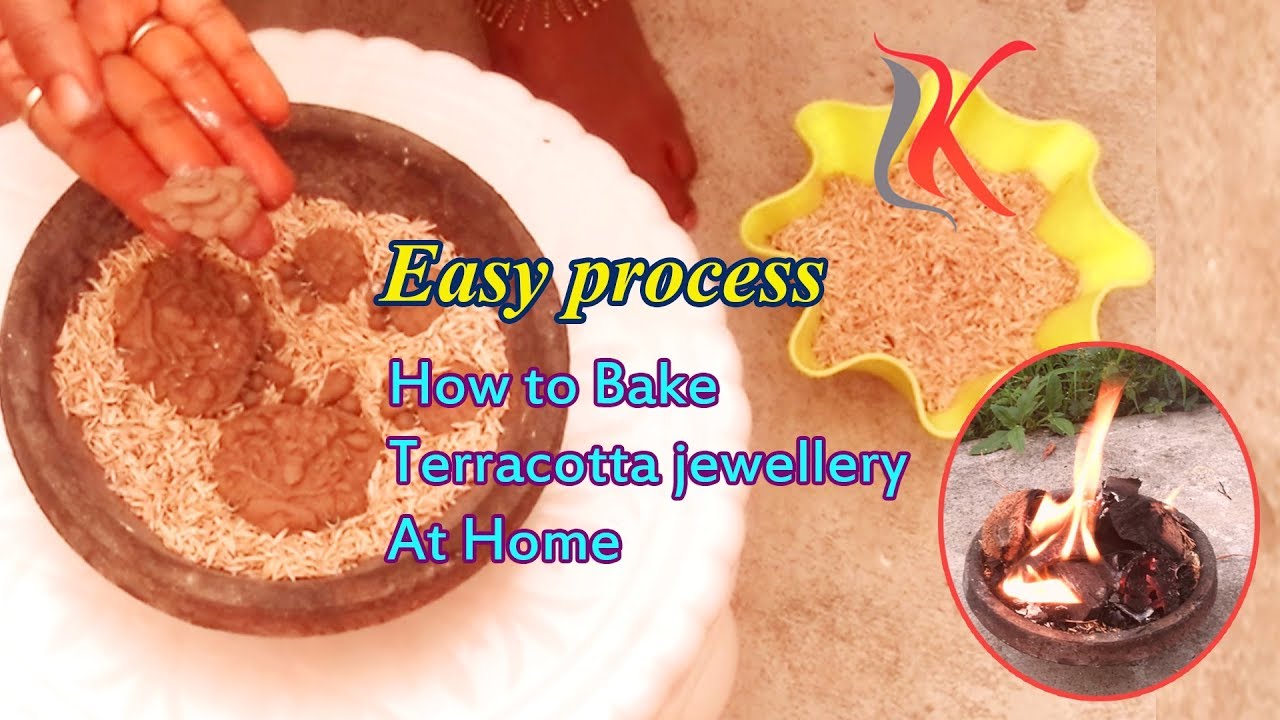 How to Bake Terracotta Jewelry At Home# komali arts - YouTube