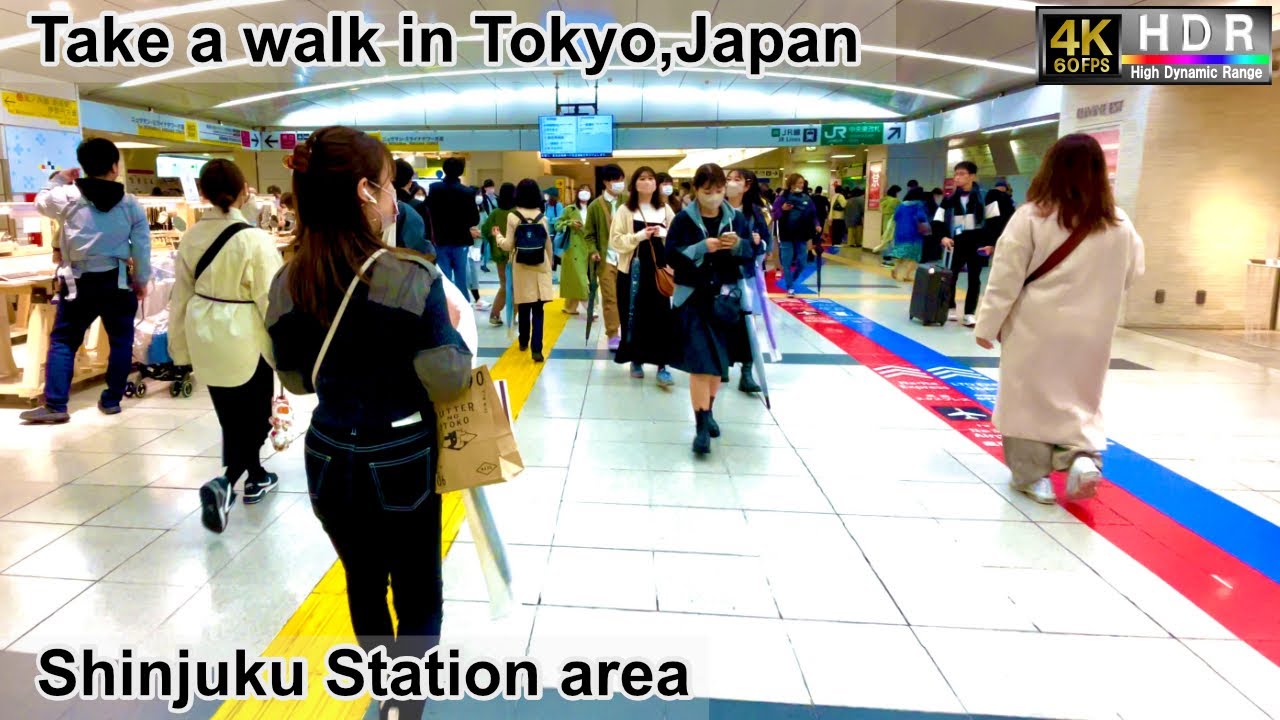 4K 60fps HDR// Take a walk in Tokyo, Japan,KEIO MALL ANNEX→KEIO MALL→ ...
