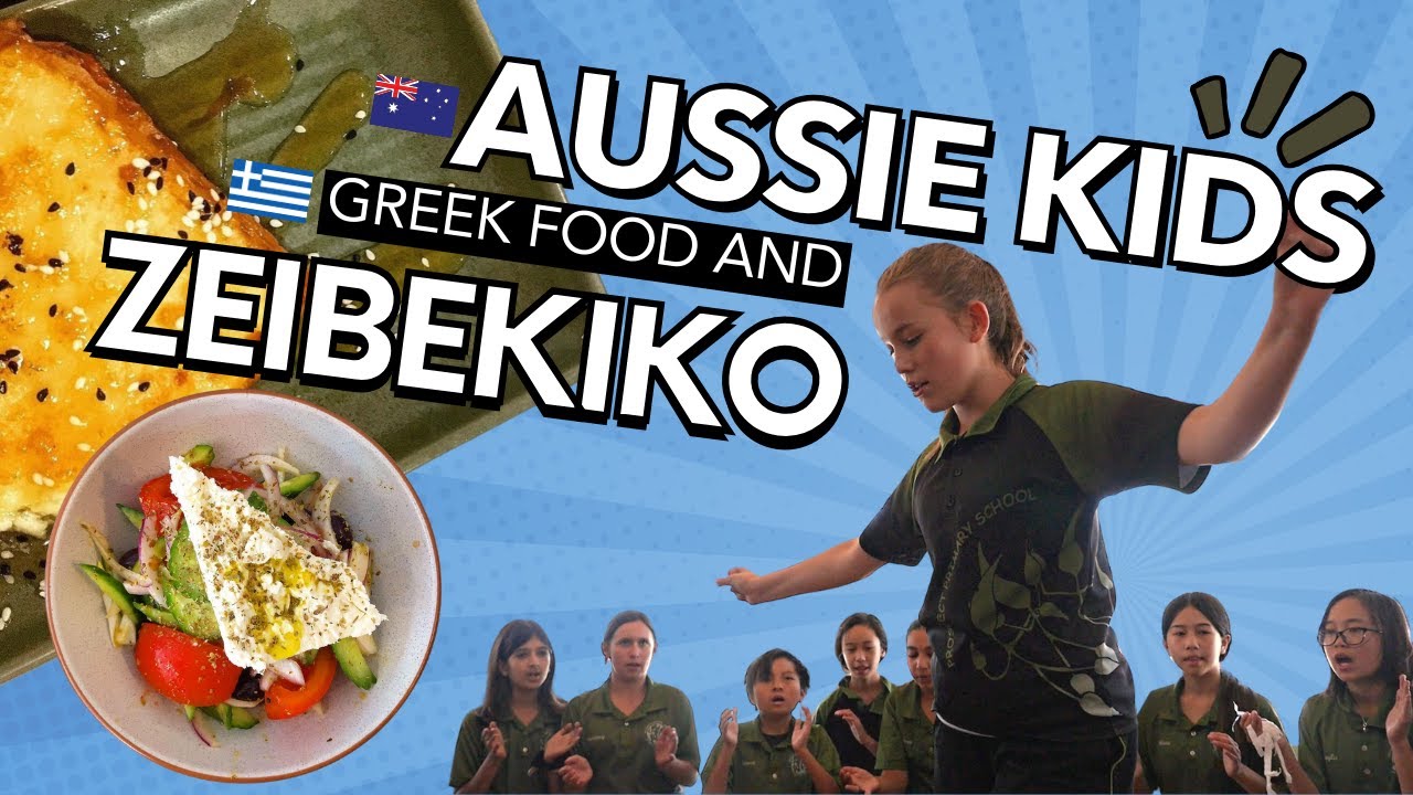 Aussie Kids dancing the Greek Zeibekiko and loving Greek food at Meze Mazi 🇬🇷 🇦🇺 - YouTube