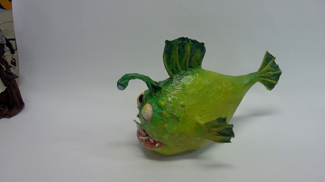 DIY How To Make A Paper Mache Fish Cross eyed Scary And Funny Angler DIY How To Make A Paper Mache Fish Cross eyed Scary And Funny Angler