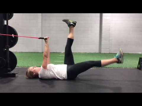 Band Resisted Single Leg Lowering - YouTube