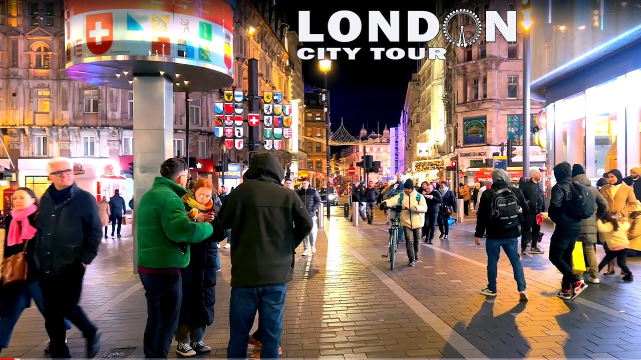🇬🇧Winter in London City 2024 - Central London Winter Night Walk ...