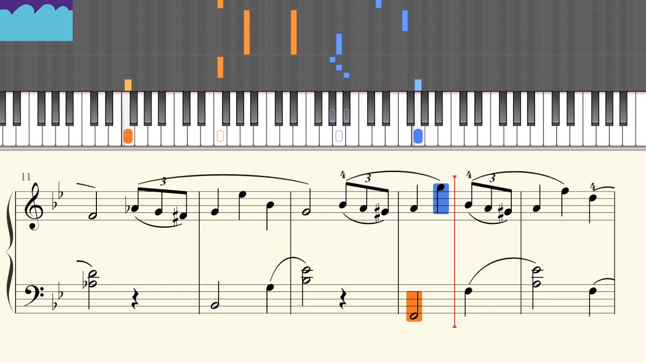 [RainDrop Music] 06 乡村的草地上 约翰·汤普森简易钢琴教程6 [Piano Tutorial] - YouTube